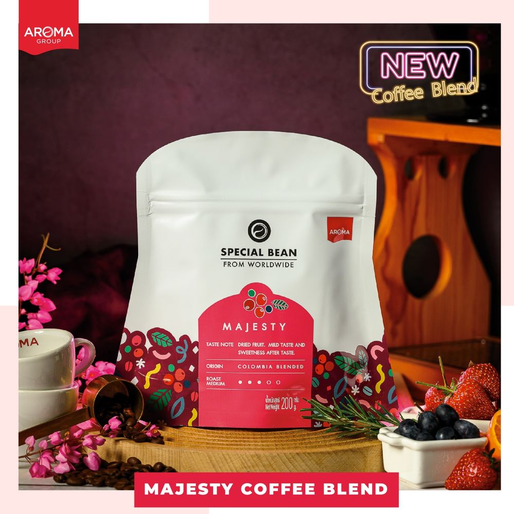 Aroma Online Store | เมล็ดกาแฟคั่ว Majesty Coffee Blend (Roasted Coffee ...