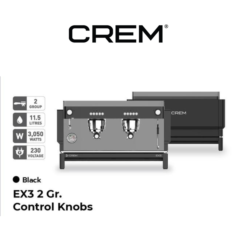 Aroma Online Store | เครื่องชงกาแฟ Crem mod. EX3 2Gr Control, Knobs (Black)